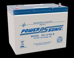 Powersonic PS-12750B, 12V/75AH Sealed Lead Acid with M6 Terminals (Ins ...